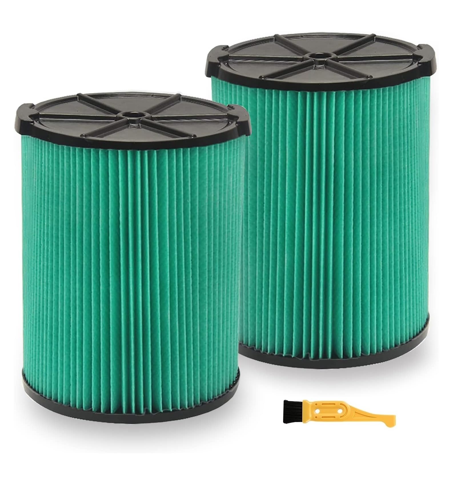 VF6000 Wet/Dry Replacement Filter for Ridgid 5-20 Gallon Wet Dry Vacuums WD5500 WD0671 WD6425 WD7000 WD1280 WD1851 WD1680 WD1956 RV2400A 1400RV RV2600B,Fit for Husky 6-9 Gallon Vacs 2 Pack