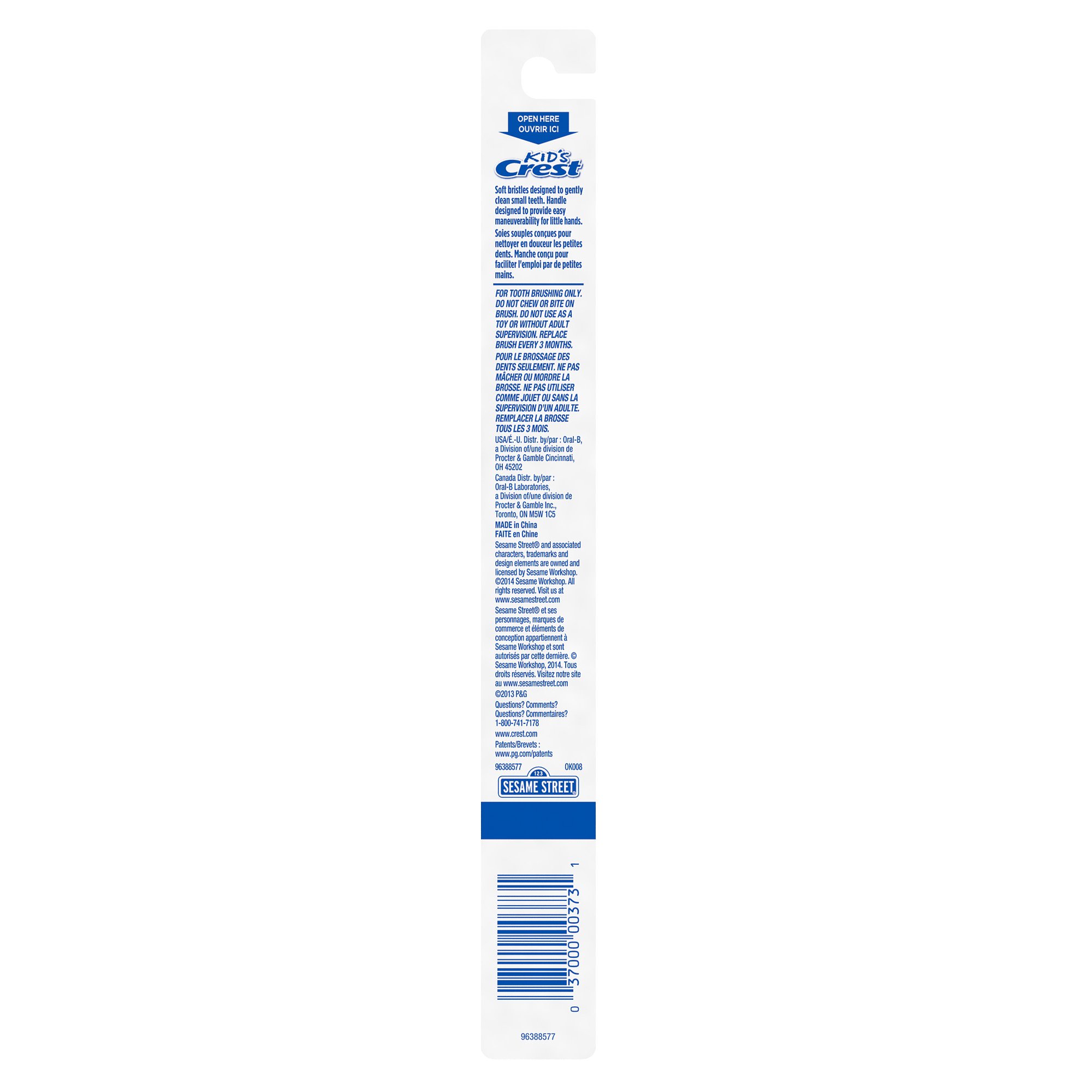 Crest Kid's Sesame Street Toothbrush, Soft