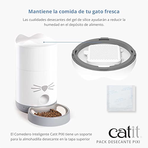 Catit PIXI Smart Feeder Replacement Desiccant Pads for Automatic Cat Food Dispenser, 3 Pack, White
