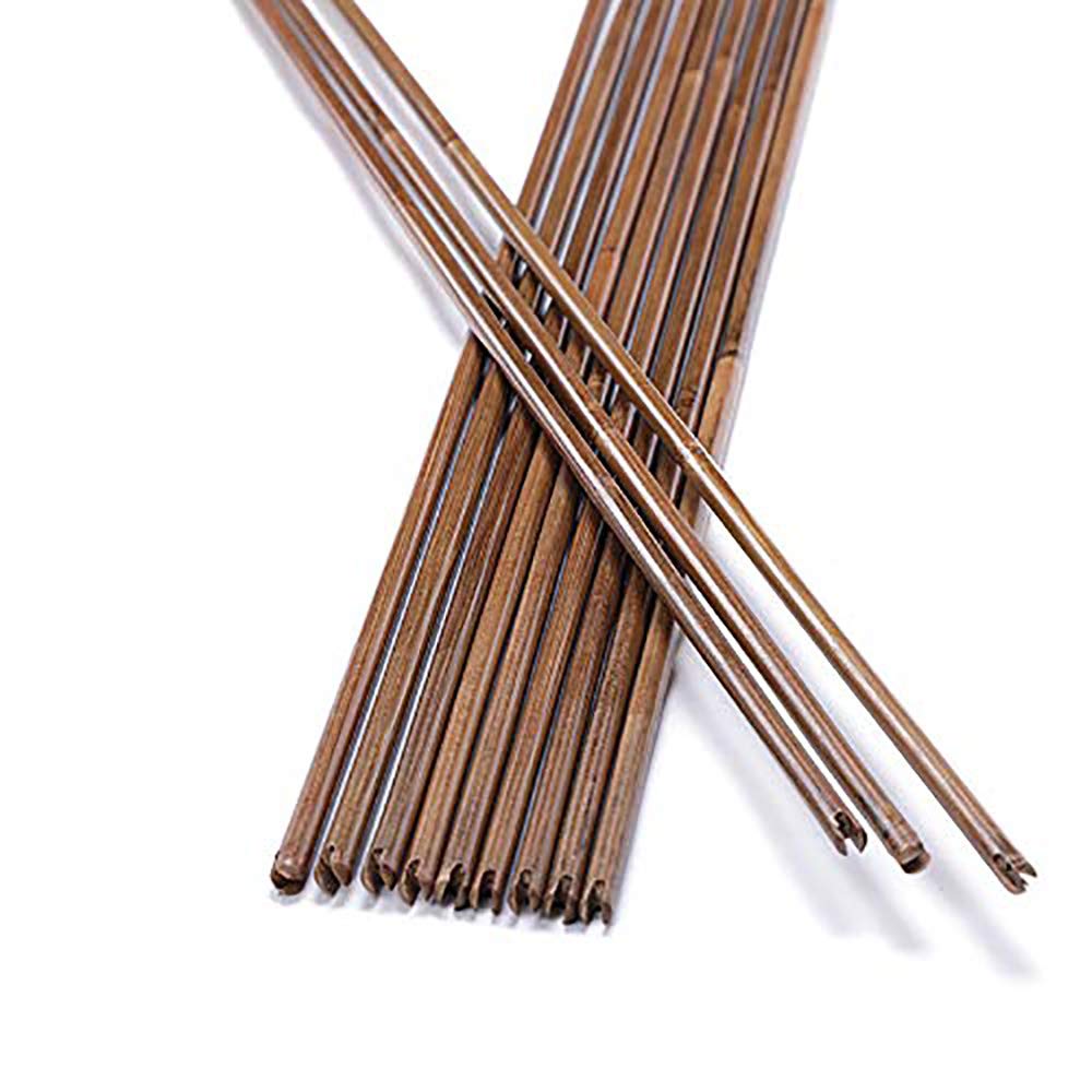 33" Bamboo Arrow Shaft DIY Wooden Arrows OD 7mm/8mm with Nocks for Archery Accessory Bow Arrow Hunting Target Practice 6/12pcs (OD 8mm, 12pcs)