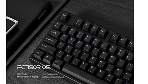 Leopold FC750R OE Black Purple OEM Profile PBT DoubleShot Keycap (Brown Switch)