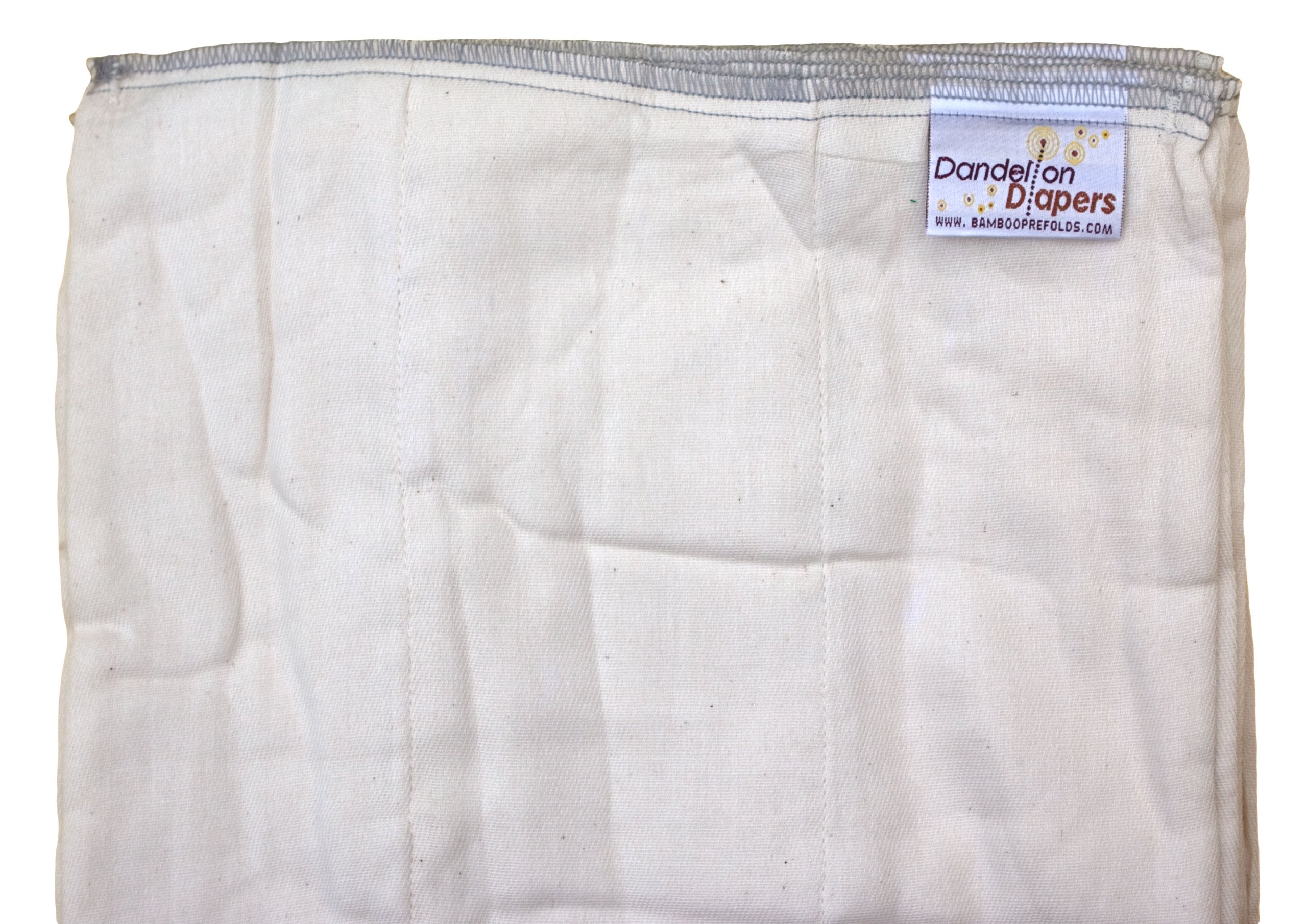 Dandelion Diapers Prefold Cloth Diapers Made from Viscose Bamboo and Cotton Blend Versatile Baby Diaper, 3 Pack - Size 2 Infant