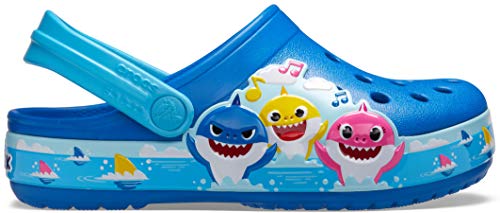 Crocs Kids' Baby Shark Band Clog , Bright Cobalt, 10 Toddler