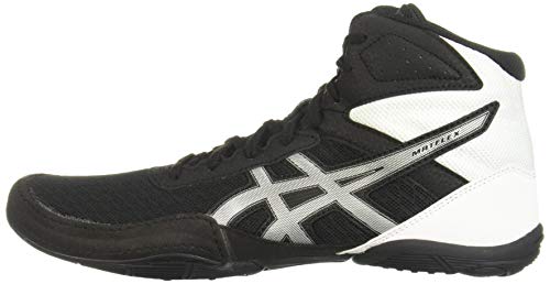 ASICS Men's Matflex 6 Wrestling Shoes, 13, Black/Silver