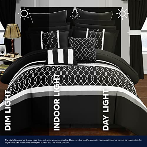 Chic Home Dinah 24 Piece Comforter Set, Queen, Blue