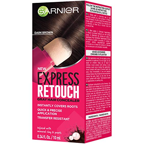 Garnier Hair Color Express Retouch Gray Hair Concealer, Dark Brown Root Touch Up, 1 Count