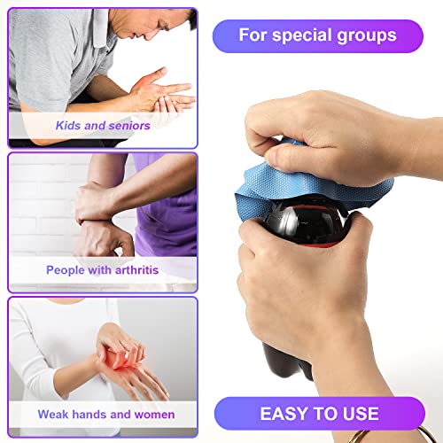 4pcs Jar Gripper Pads, Multifunctional Rubber Jar Gripper Pad Jar Opener Grippers Kitchen Coaster for Elderly Suffering from Arthritis Children Women Weak Hands (4 Colors)