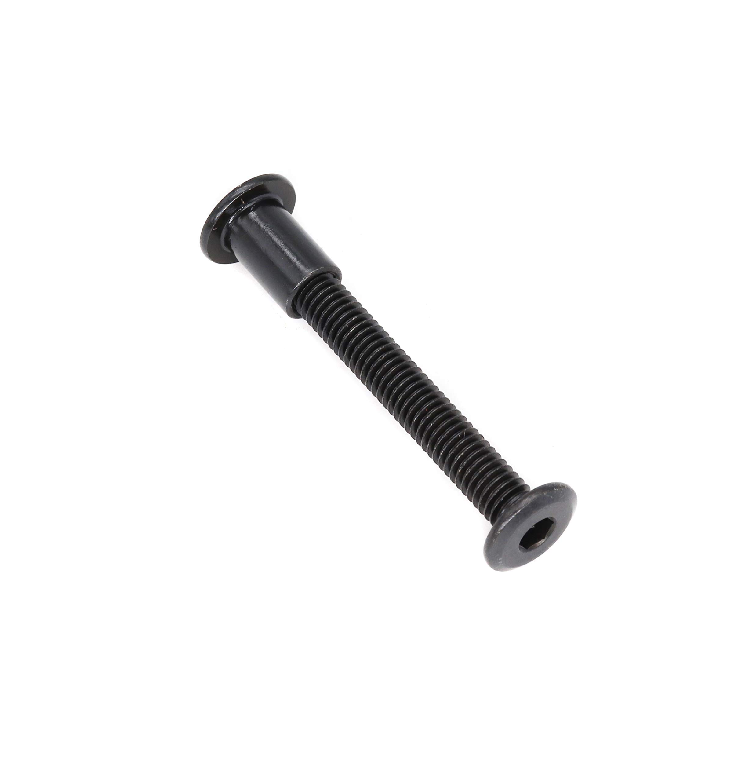 cSeao 10-Pack M6 x35mm Black Furniture Joint Connector Rivet Hex Socket Cap Bolts Cap Nuts Kit for Furniture Chairs Bed Crib