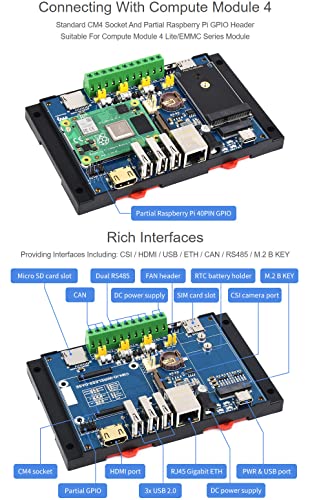 Waveshare Industrial IoT Wireless Expansion Module Designed for Raspberry Pi Compute Module 4