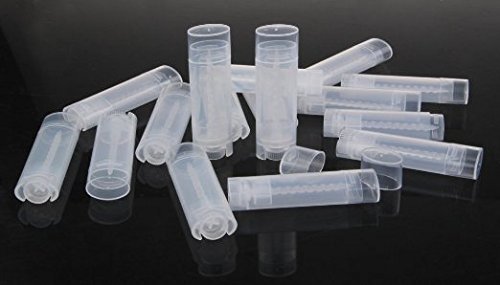 CTKcom 100 Pcs Oval Lip Balm Tubes With Lids,Plastic Deodorant Lip Lipstick Balm Tubes,Empty Plastic Containers 5ml 5Gram,Chapstick Tubes100Pcs (Clear)