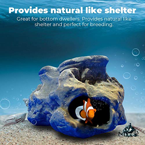 CORISRX BEST OF YOUR LIFESTYLE DR. Moss Aquarium Decorations Cichlid Stone Marine Rock Cave Decor Decorative Fish Tank Freshwater Saltwater for Small Girls Tiny Turtle Reptile