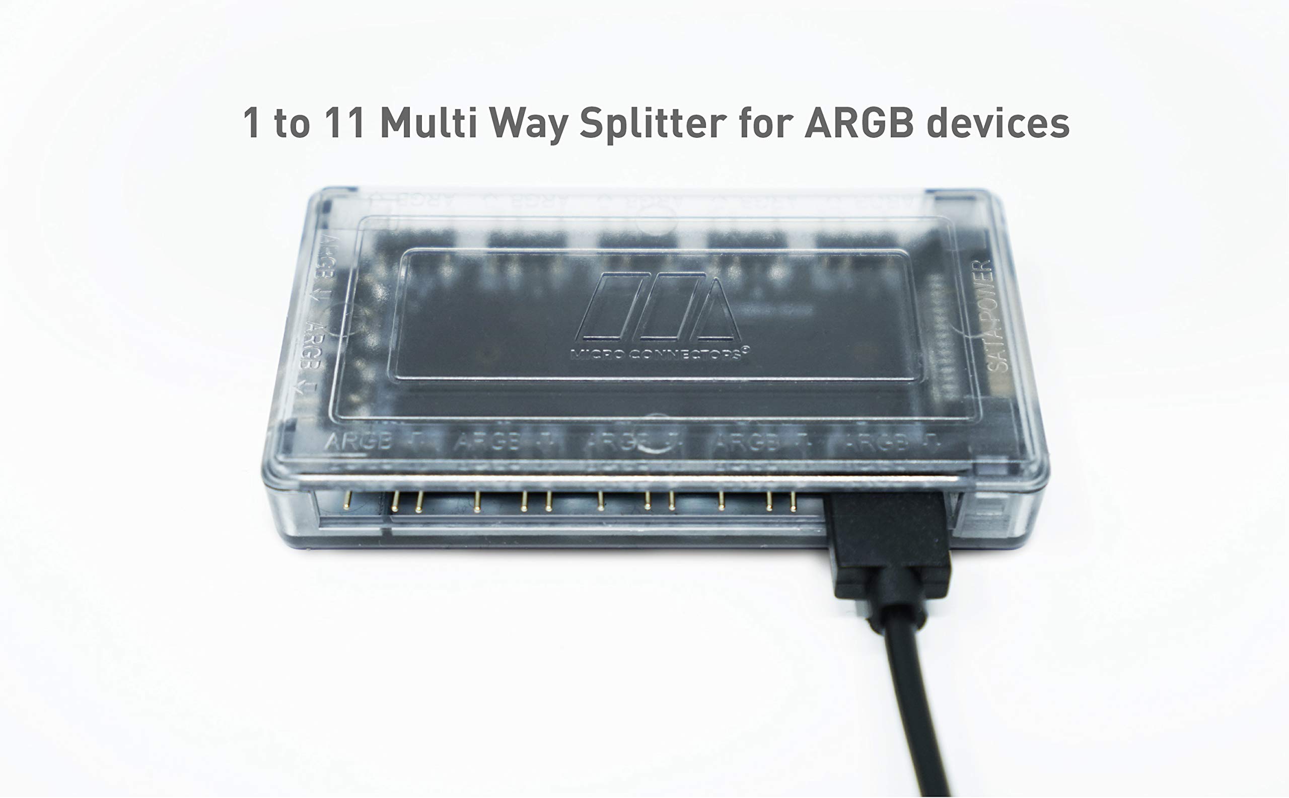 MICRO CONNECTORS 11-Port ARGB Splitter Hub for Fan and Light (S08-12ARGB)