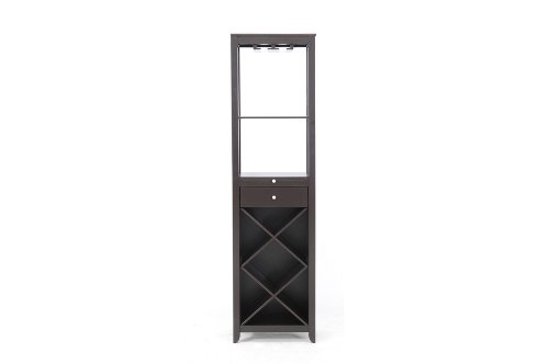 Baxton Studio Austin Wood Modern Wine Tower, Brown, Medium (RT190-OCC)