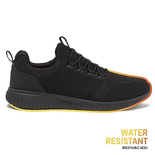 Avia Anchor SR Mesh Slip On Non Slip Shoes for Men, Water Resistant Mens Restaurant, Work & Food Service Sneakers- Black, 9.5 Medium