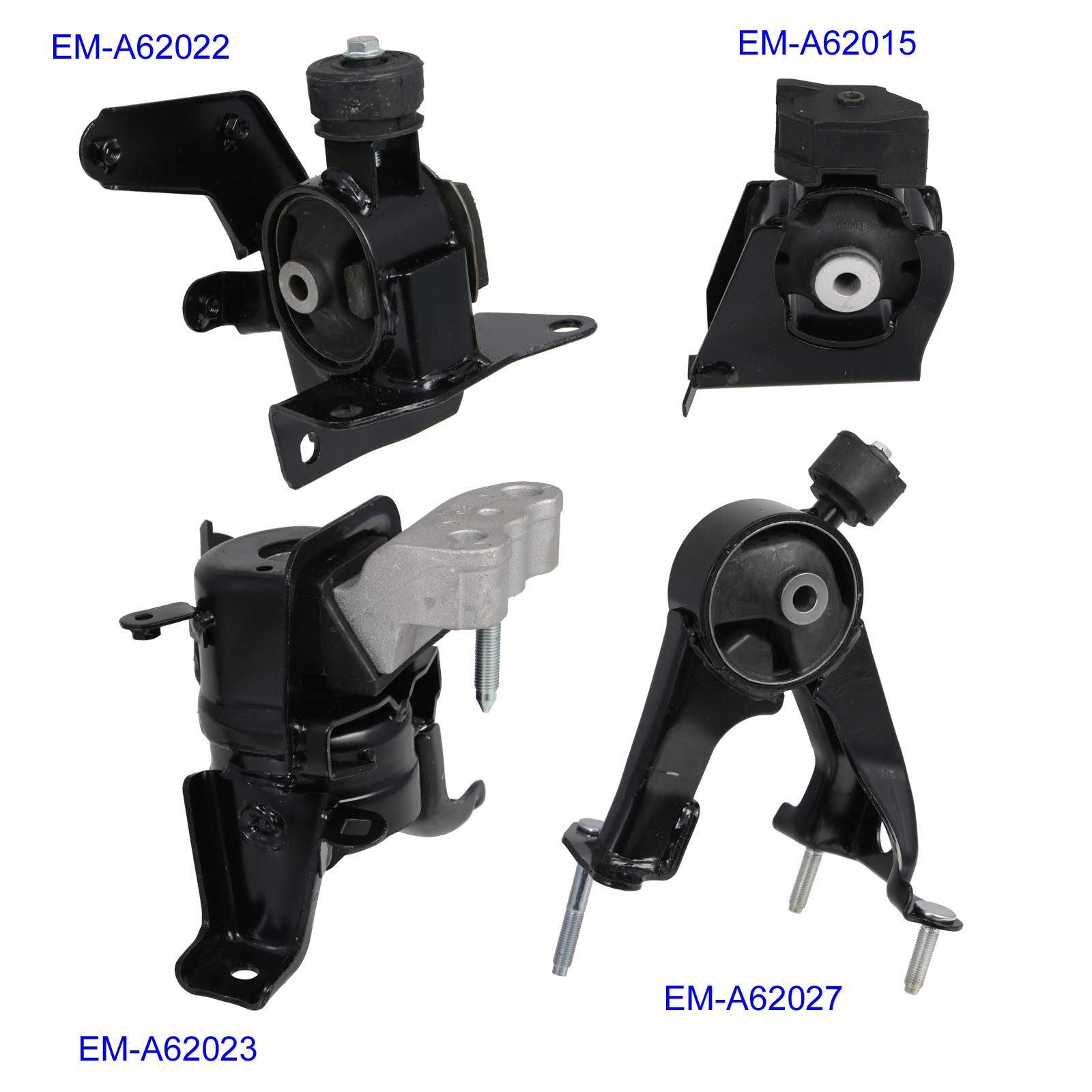 4pcs Motor Mounts Set Kit Compatible with 09-13 Toyota Corolla and Matrix 4Cyl 1.8L with Auto Automatic Standard Manual Transmissions Engine Mounts