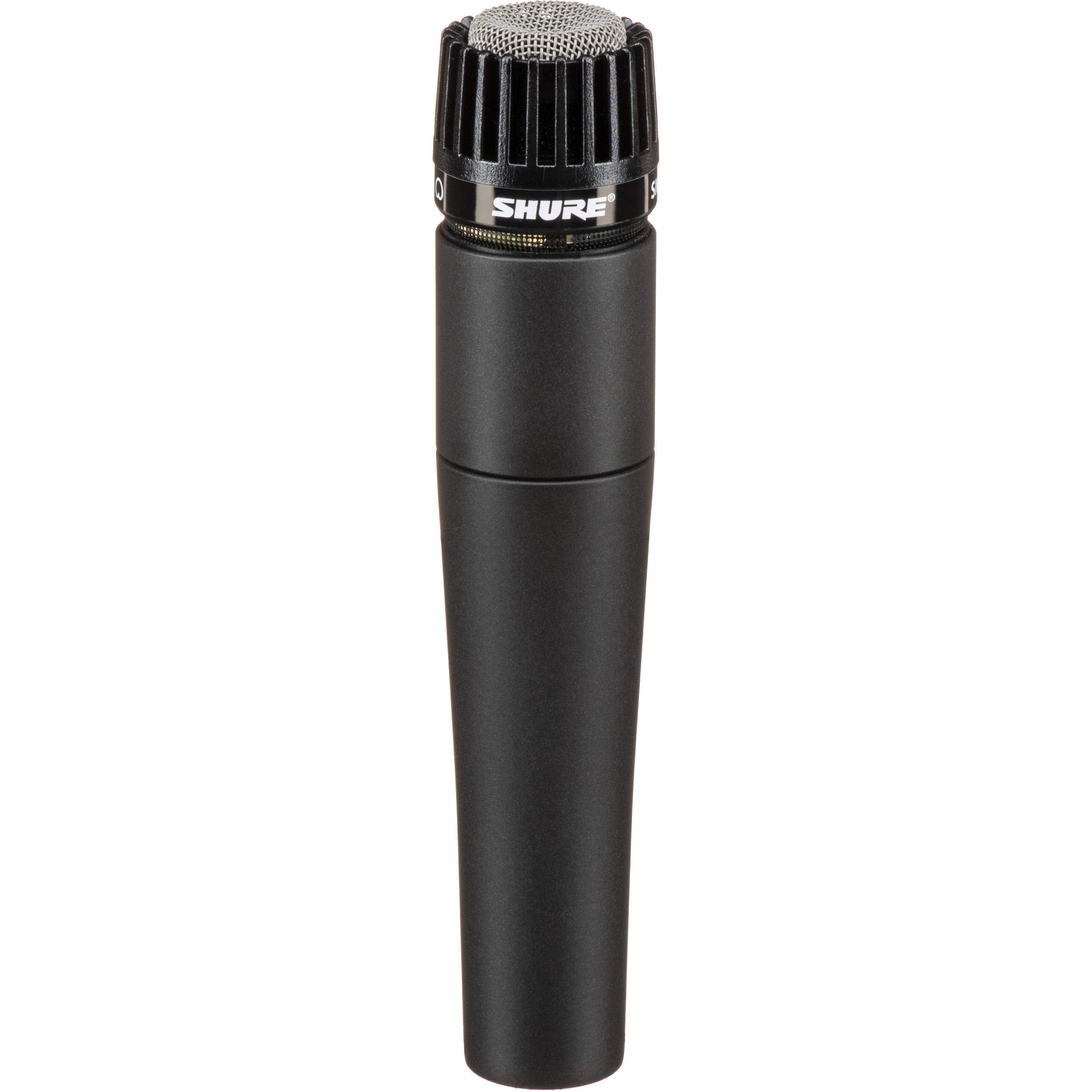 Shure SM57-LC Cardioid Dynamic Instrument Microphone + Extra Two (2) XLR Cables Bundle