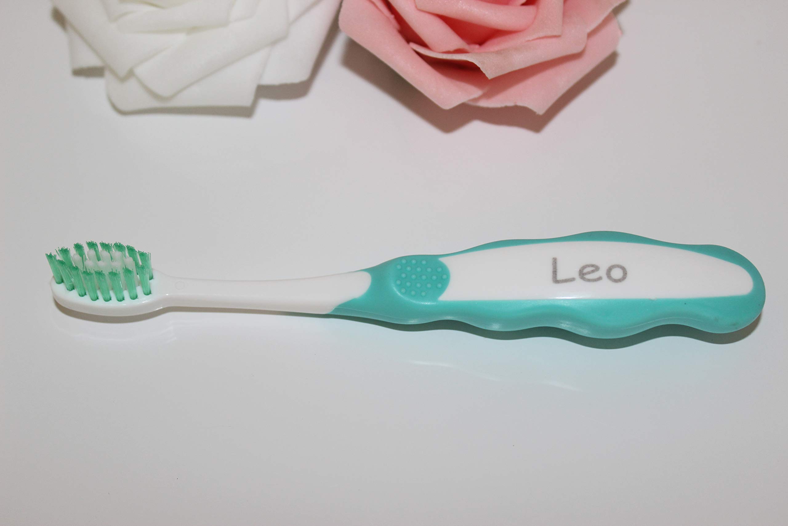Personalized Toothbrush Kids Manual Toothbrush Age 2-6 4 Color Variety Pack Any Name/Message Engraved 4 Pack - Personalized Gift