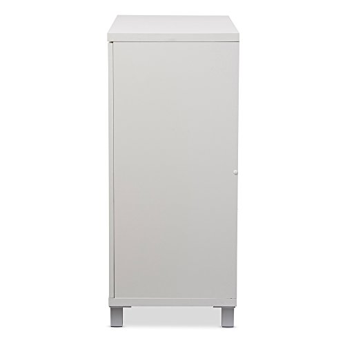 Baxton Studio Marcy Modern & Contemporary Wood Entryway Handbags or School Bags Storage Sideboard Cabinet, White