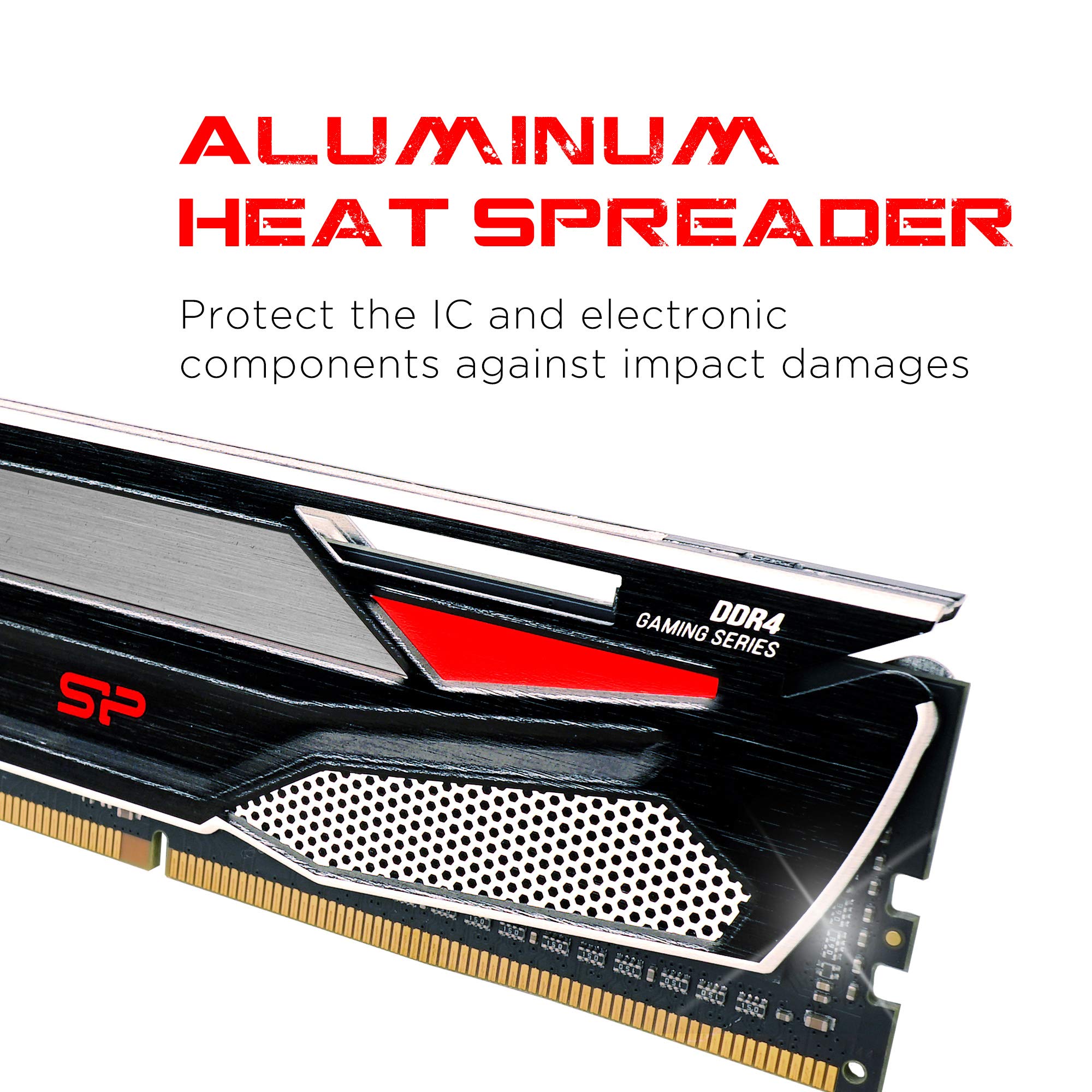 Silicon Power Gaming DDR4 16GB (8GBx2) 3200MHz (PC4 25600) 288-pin CL16 1.35V UDIMM Desktop Memory Module RAM - Low Voltage
