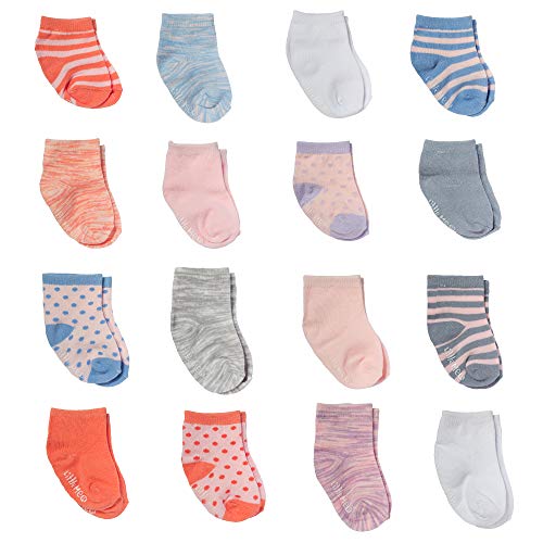 Little Me Baby Girl Socks, 16 Pairs, Multi, 0-24 Months