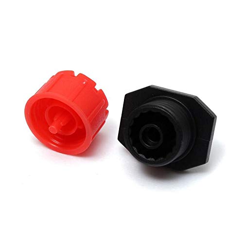 Drip Irrigation Kit Adjustable Drip Irrigation Dripper, Drip Irrigation Tee Rod Connector, Lawn and Herb Garden Irrigation Hose Fitting Sprinkler Irrigation System / 50 Pairs(Black+ Red)