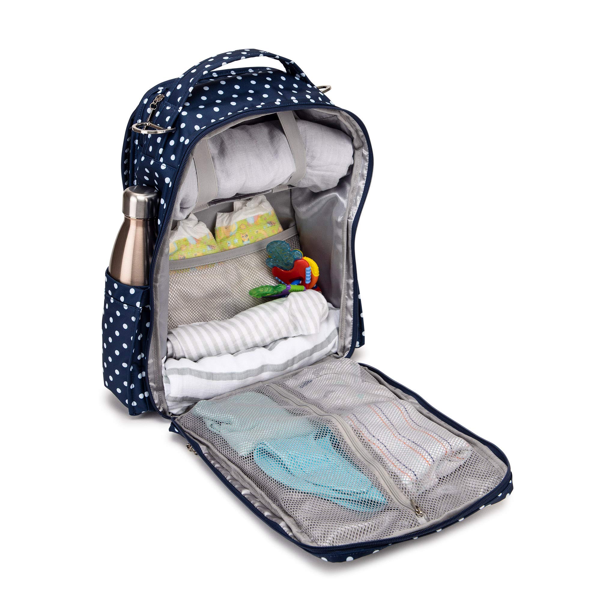 JuJuBe Be Right Back Unisex Travel Backpack, Diaper Bag with Memory Foam Changing Pad, Be Fashionably Organized Anywhere