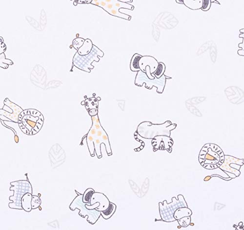 Sammy & Lou Safari Yearbook 4-Piece Baby Crib Bedding Set, Includes Quilt, Fitted Crib Sheets Neutral, Crib Skirt, and Plush Toy