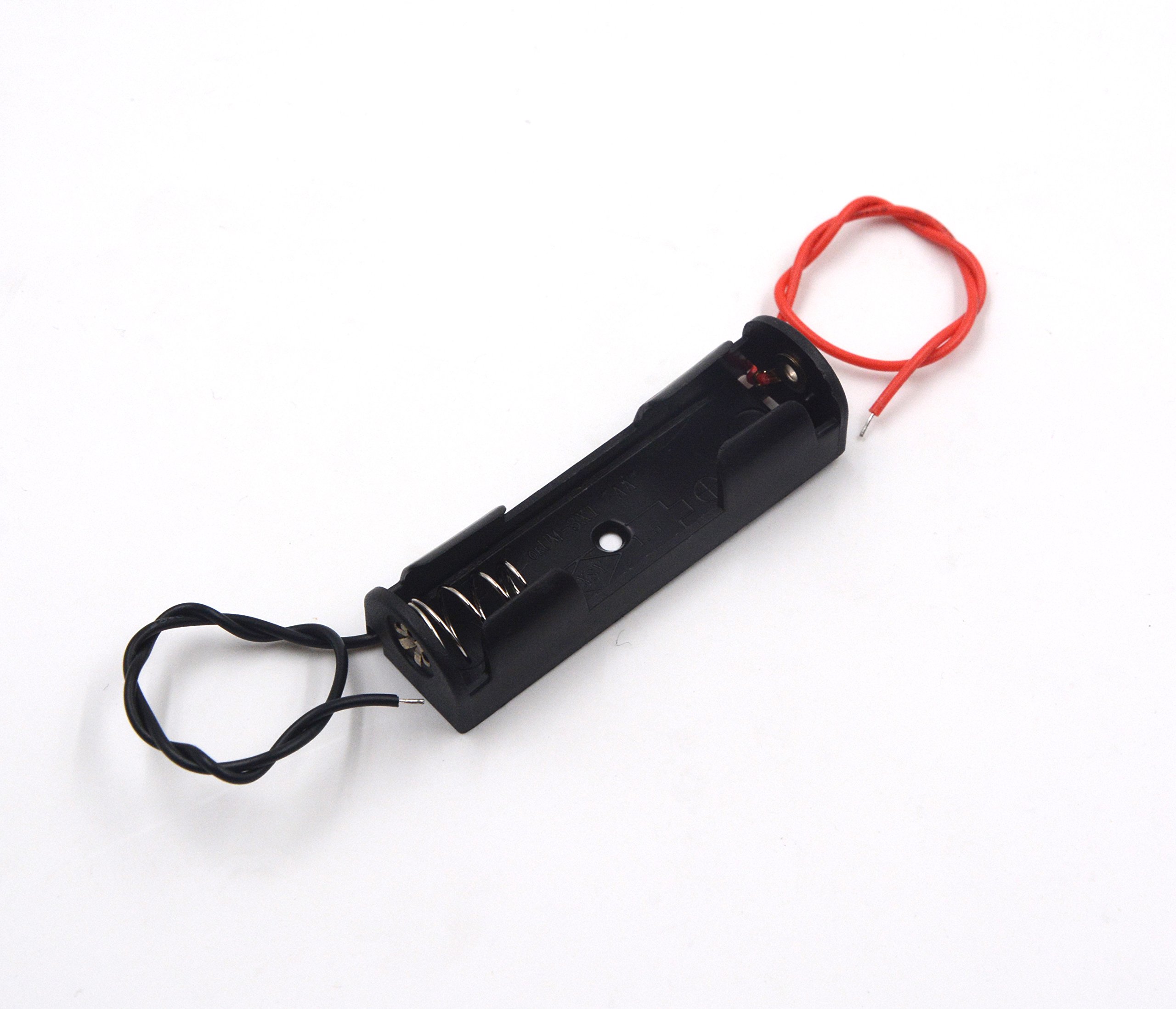 LAMPVPATH (Pack of 6) Single AA Battery Holder, 1 X 1.5V AA Battery Holder, AA Battery Holder with Leads Wires