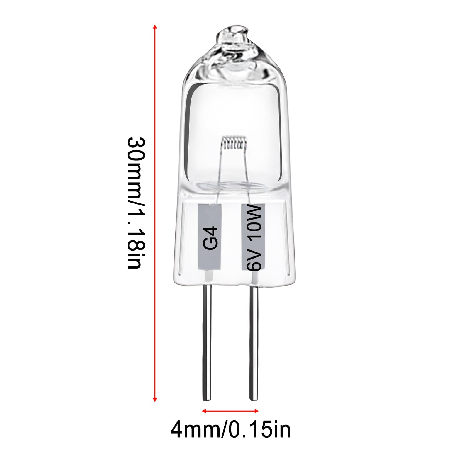 LedWekei G4 Halogen Bulbs,12v 50w Bulb Mini Spotlight Bulbs 2 Pin Clear Capsule Lamp Bulb,Dimmable 2700K Warm White Light Bulbs (12 Pack)