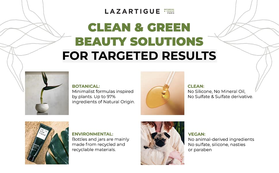 Lazartigue Volumize Shampoo, Enriched with Rice Proteins, Gives Body & Substance to Fine Hair, Leaves Soft & Shiny, Increased Lasting Natural Volume, Vegan, 8.4 Oz