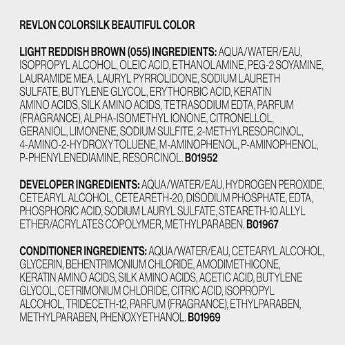 Revlon Permanent Hair Color, Permanent Red Hair Dye, Colorsilk with 100% Gray Coverage, Ammonia-Free, Keratin and Amino Acids, Red Shades (Pack of 3)