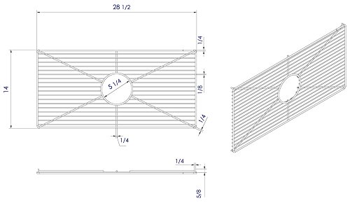 ALFI brand ABGR3318 Stainless Steel Kitchen Sink Grid for AB3318SB