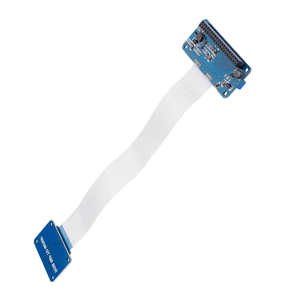 fosa RGB LCD Driver Board Kit 50Pin to 40Pin PCB Adapter Board DPI Driver with FFC Line for /OS Blue