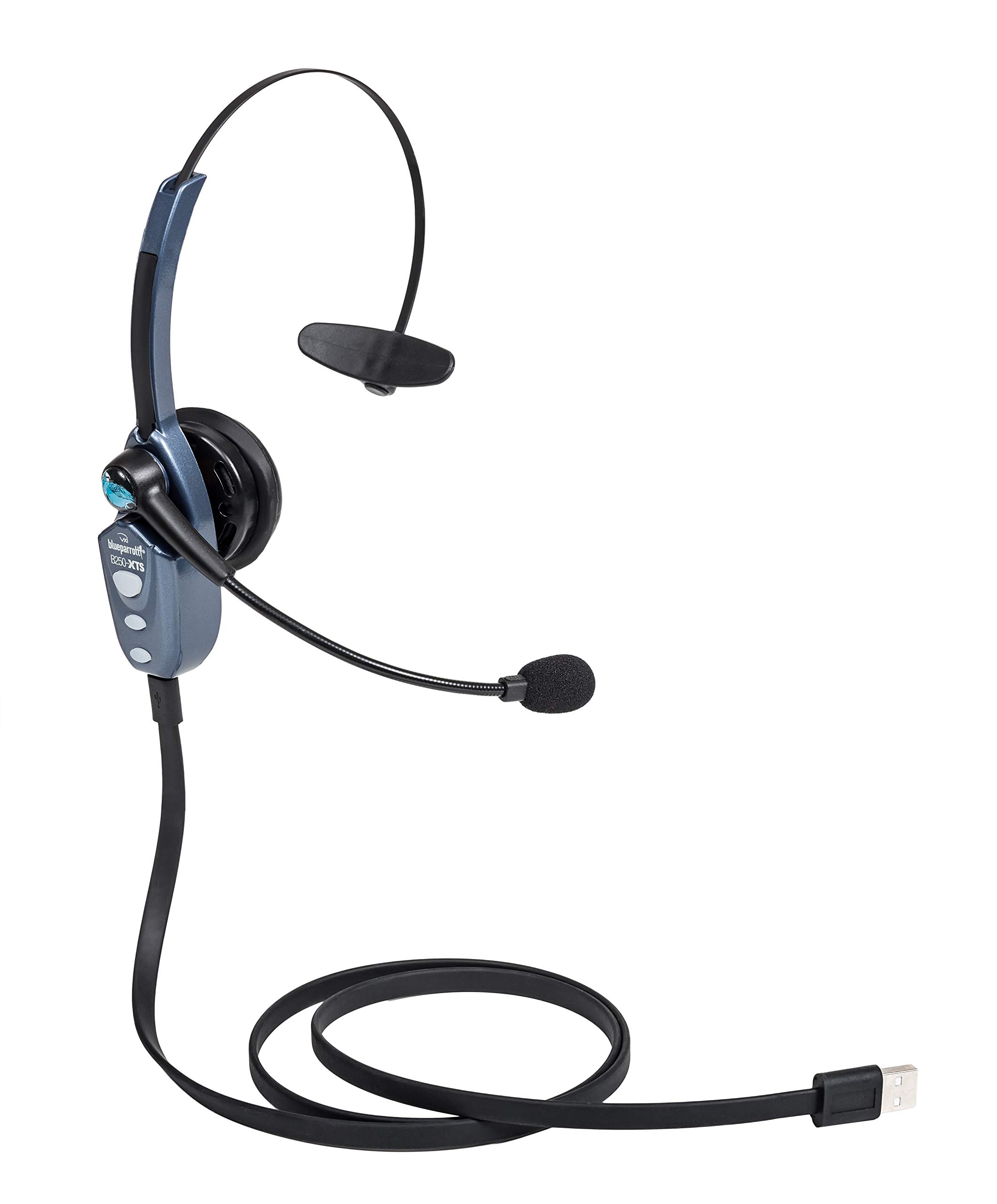BlueParrott B250-XTS Bluetooth Headset with USB-A Charging, Noise Cancelling Headset, Long Battery Life, Easily Connect to Multiple Devices at Once