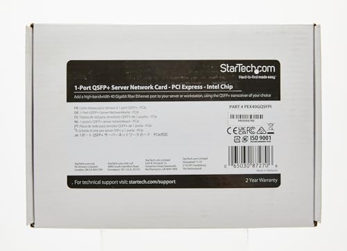 StarTech.com Dual Port 40G QSFP+ Network Card - Intel XL710 Open QSFP+ Converged Adapter - PCIe 40 Gigabit Ethernet Server NIC - 40GbE Fiber Optic LAN Card - Dell PowerEdge HPE ProLiant (PEX40GQSFDPI)