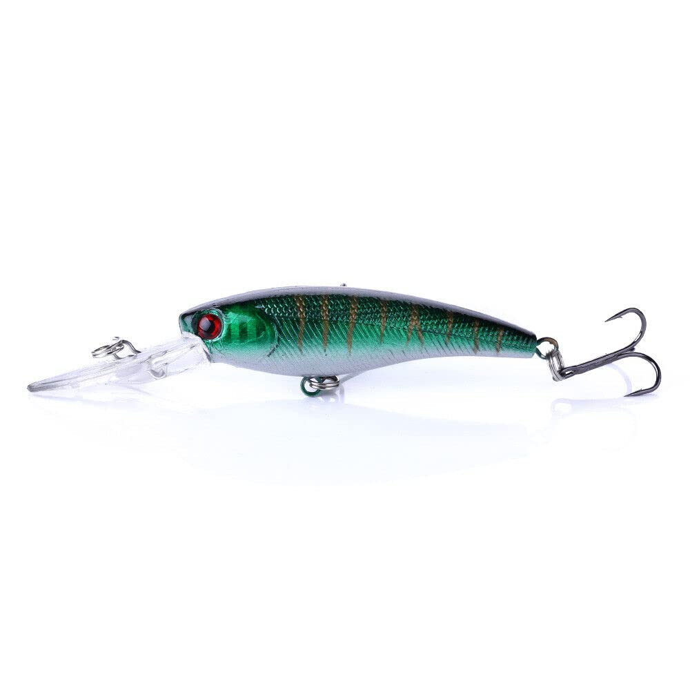 8PCS Lot Fishing Lures Hard Bait Minnow Crankbait Bass Tackle Swimbaits Wobbler