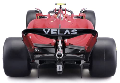 Bburago - 1/18 Scale Model Compatible with Ferrari Replica Miniature Model Compatible with Scuderia F1-75 # 55 Compatible with Carlos Sainz Season 2022 Formula 1 Scale Model Collectible (Red)
