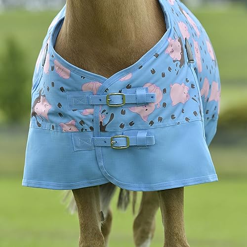 Saxon 600D Pony Standard Neck Medium Horse Blanket, Pig Print, 66"