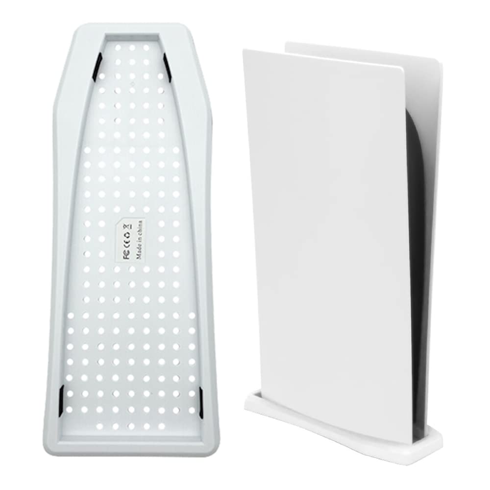 CKXIN Vertical Stand for PS5 Console - Digital Edition - Playstation 5 Holder Stand Bracket Mount Base with Built-in Cooling Vents and Non-Slip Feet (White)