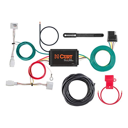 CURT 56384 Vehicle-Side Custom 4-Pin Trailer Wiring Harness, Fits Select Toyota C-HR , Black