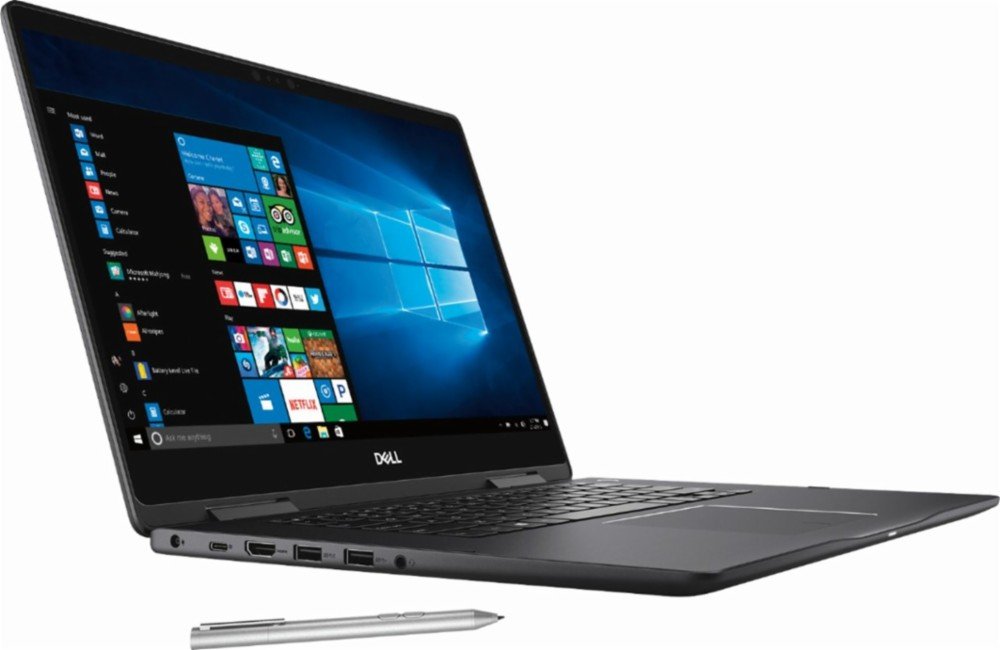 Dell - 2-in-1 15.6" 4K Ultra HD Touch-Screen Laptop - Intel Core i7 - 16GB Memory - NVIDIA GeForce MX130 - 256GB SSD - Abyss Black