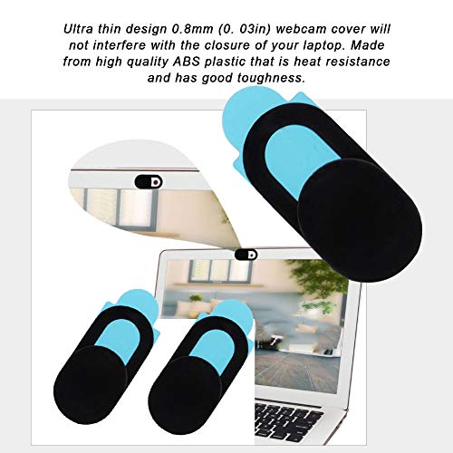 Qinlorgo Webcam Cover, Webcam Cover 0.8mm Webcamera Cover, for Tablets Smartphones(6 Pieces)