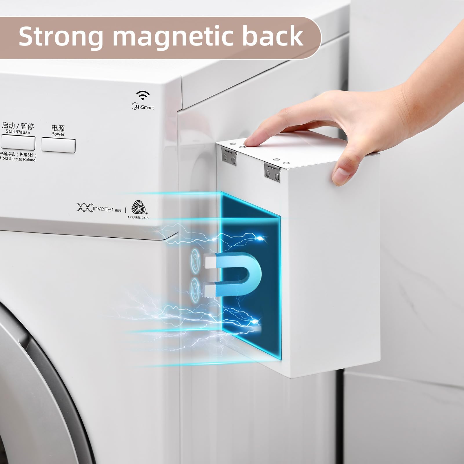 Magnetic Dryer Sheet Holder for Laundry Room Organizition ,Metal Dryer Sheet Container with lid,Dryer Sheet Dispenser,Wall Dryer Sheet Box,Fabric Sheet Holder,Laundry Detergent Sheets Dispenser