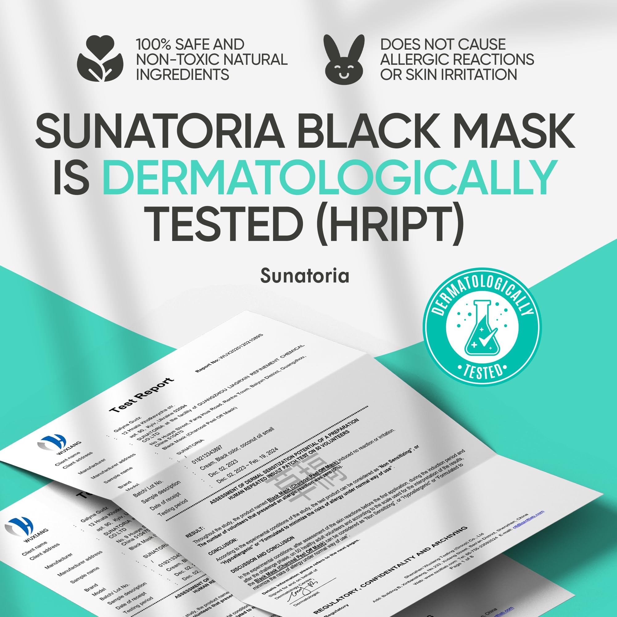 SUNATORIA Blackhead Remover Mask - for Women and Men - Activated Charcoal Peel Off Face Mask - Deep Pore Cleaner Nose Blackhead Remover Pore Release - Black Head Remover for Face