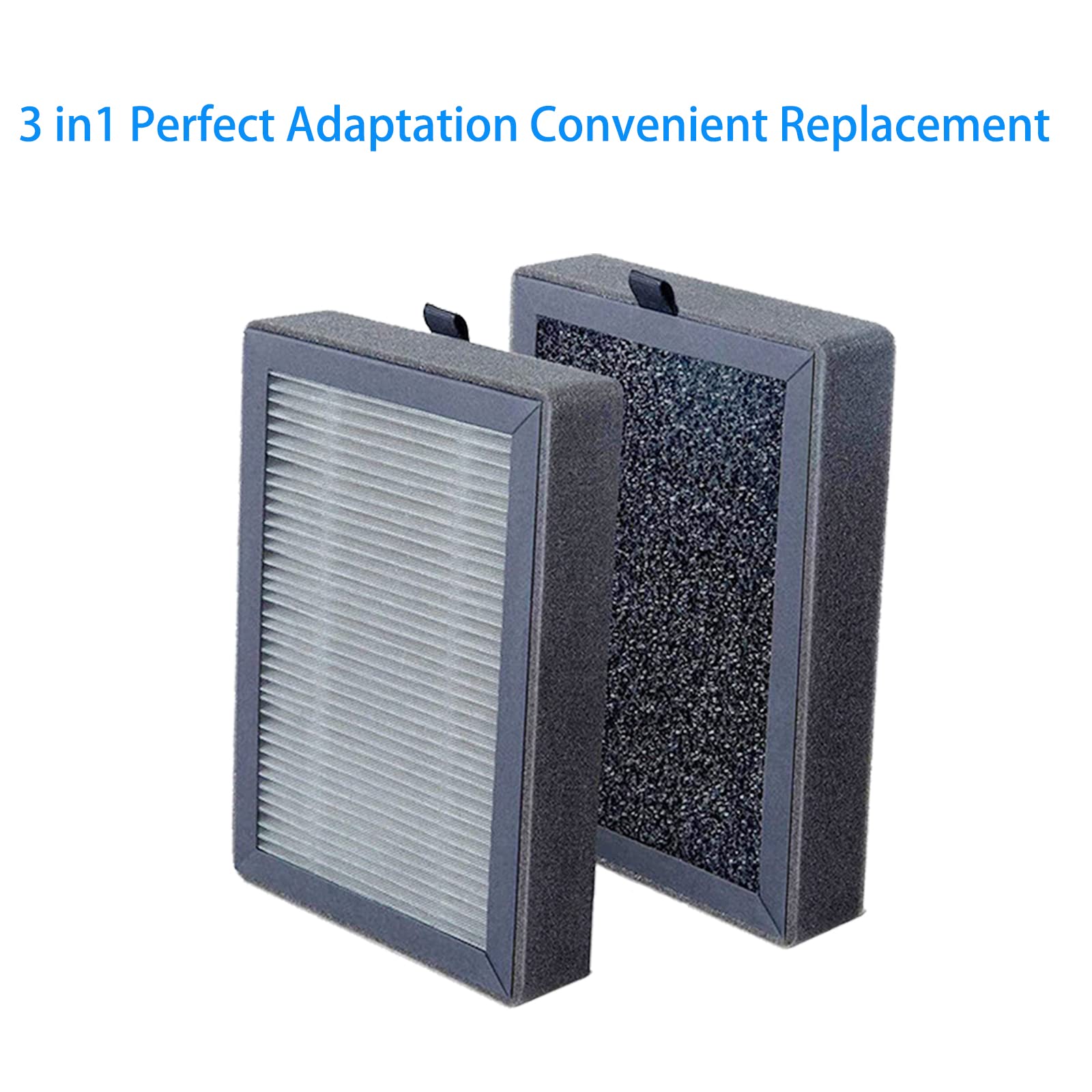 BLUTENET Replacement Filter Fit for Membrane Solutions 2J8, Also for SimPure AP3J9 and Redypure JR6 Air Purifier, Pre-Filter True HEPA Activated Carbon 3 in1 Replace Filter (4 Pack)