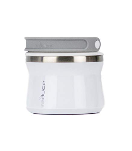 REDUCE Insulated Food Container, 12 oz - 6 Hours Hot, 20 Hours Cold - These To-Go Thermal Food Containers are Perfect for On The Go Meals and Snacks - Leak-Proof and Dishwasher Safe - White