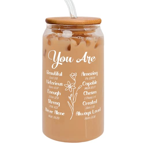Christian Gifts for Women - Religious Gifts, Inspirational Gifts for Women - Birthday Gifts for Women - Gifts for Women, Mom, Sister, Friend, Coworker - Christmas Gifts for Women - 16 Oz Can Glass