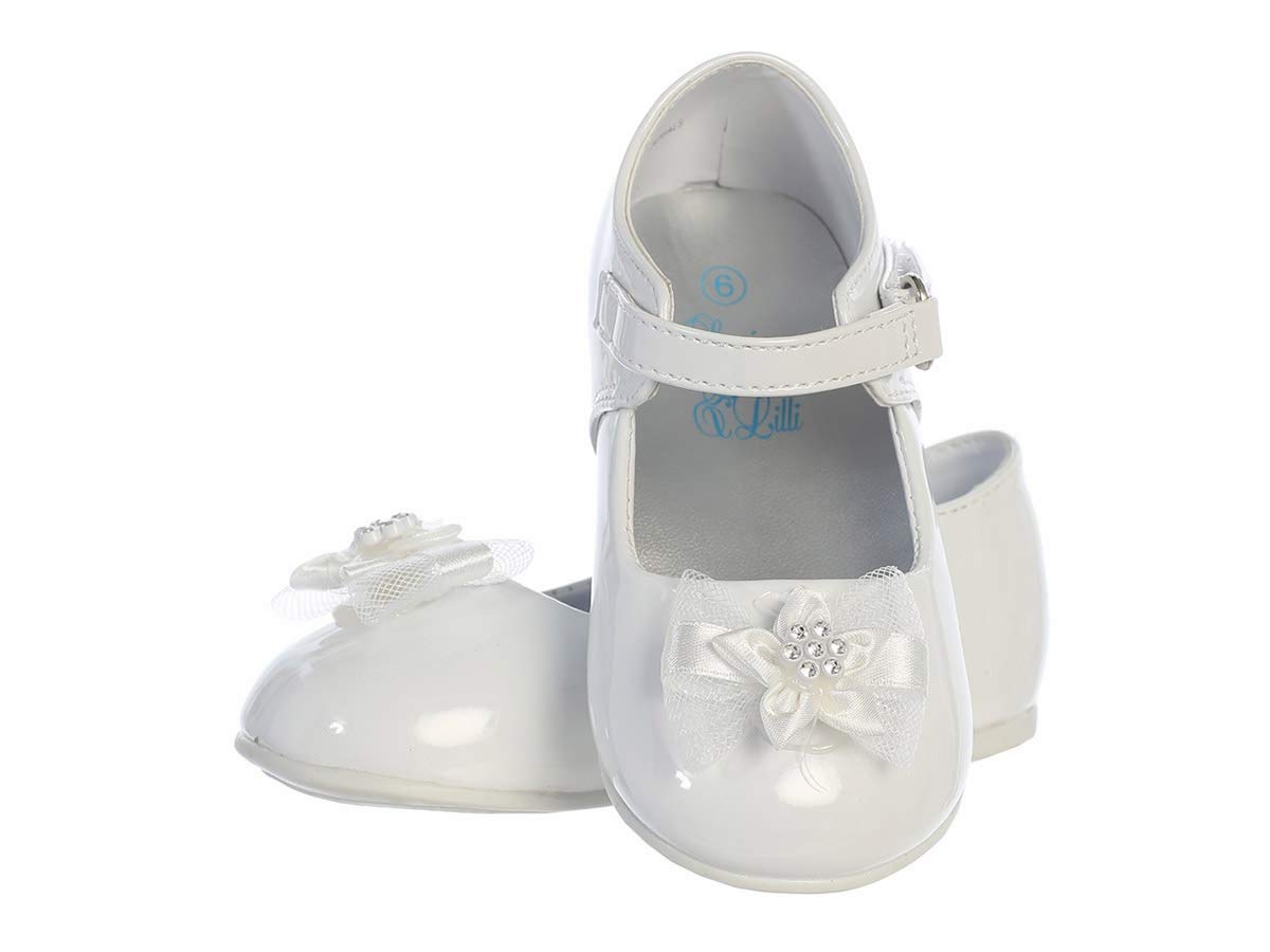 Swea Pea & Lilli Lito Joyce Infant Girls Special Occasion/Christening White/Ivory Shoe with Bow (4, White)