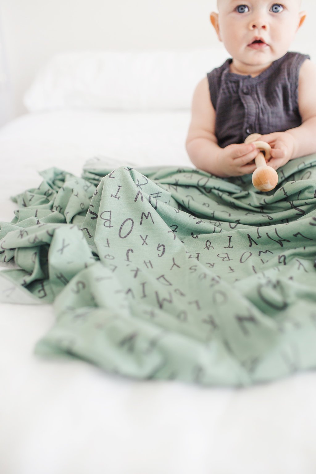 Copper Pearl Large Premium Knit Baby Swaddle Receiving Blanket Poe
