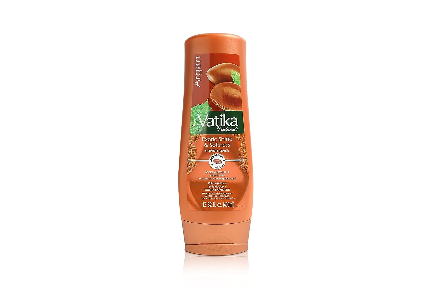 Dabur Vatika Naturals Conditioner, Natural Moisturizing Hair Conditioner for Women with All Hair Types - Long, Curly, Dry, or Color-Treated Hair - Scalp Hydrating Moisturizer (400ml Bottle, Argan)